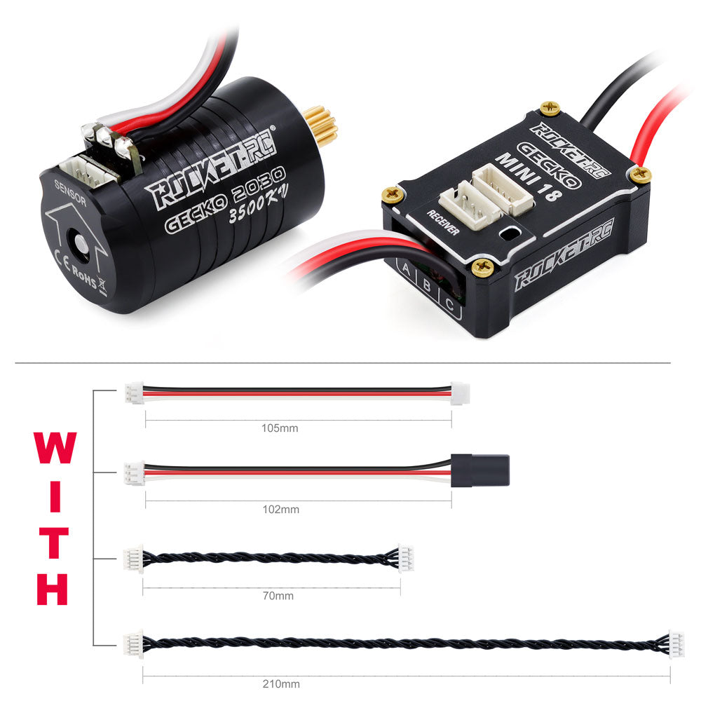 Rocket RC Gecko 2030 Sensored Brushless Motor + Gecko MINI 18 ESC Set